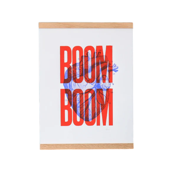 Affiche - Sérigraphie signée | Boom Boom rouge – La Cabane d'Antoine